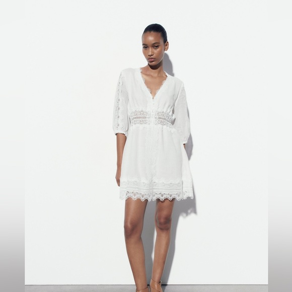 Zara | Dresses | Nwt Zara Embroidered Dress | Poshmark